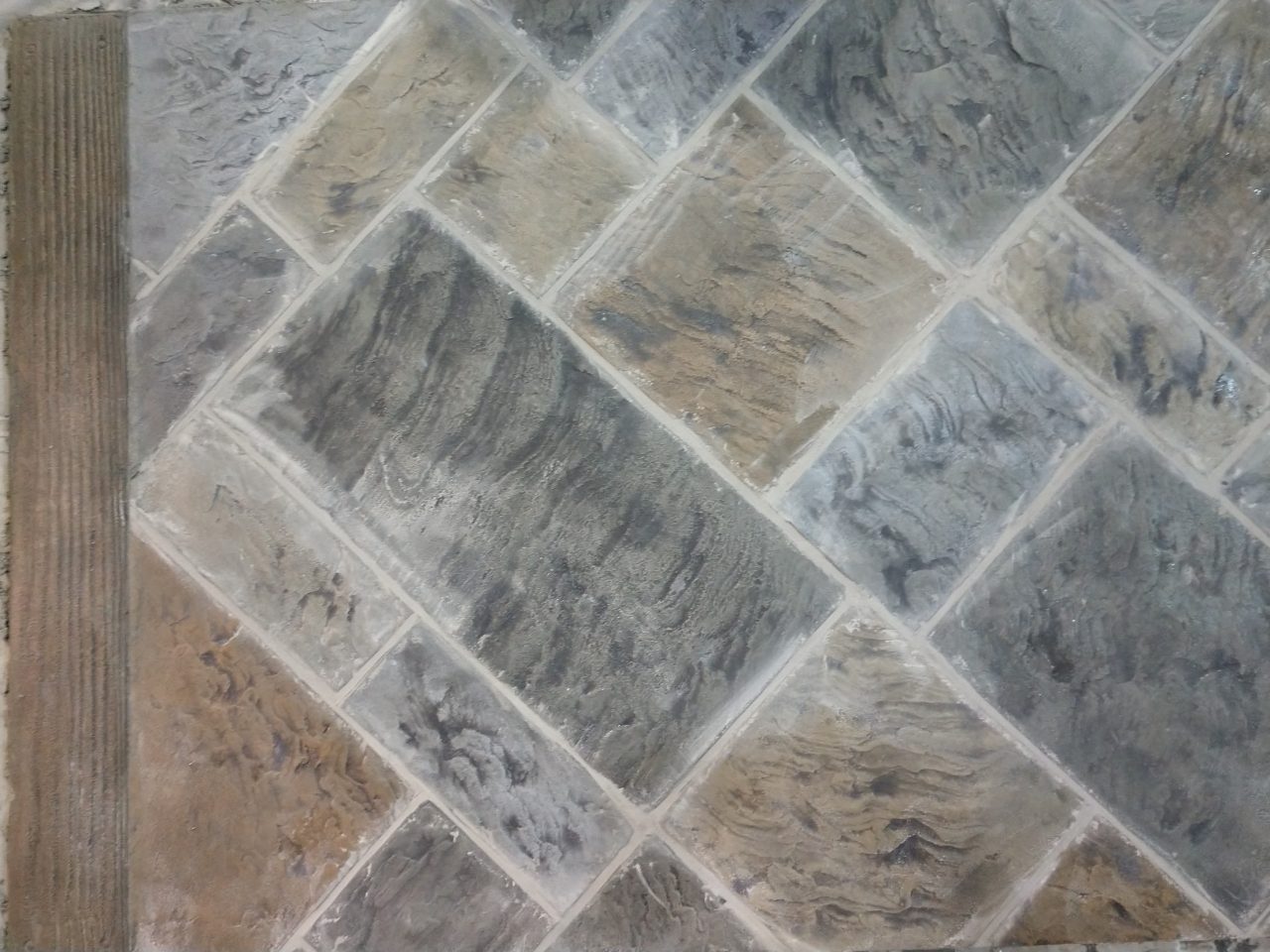 Vertical & Horizontal Overlays restoring concrete Flagstone, Brick ...