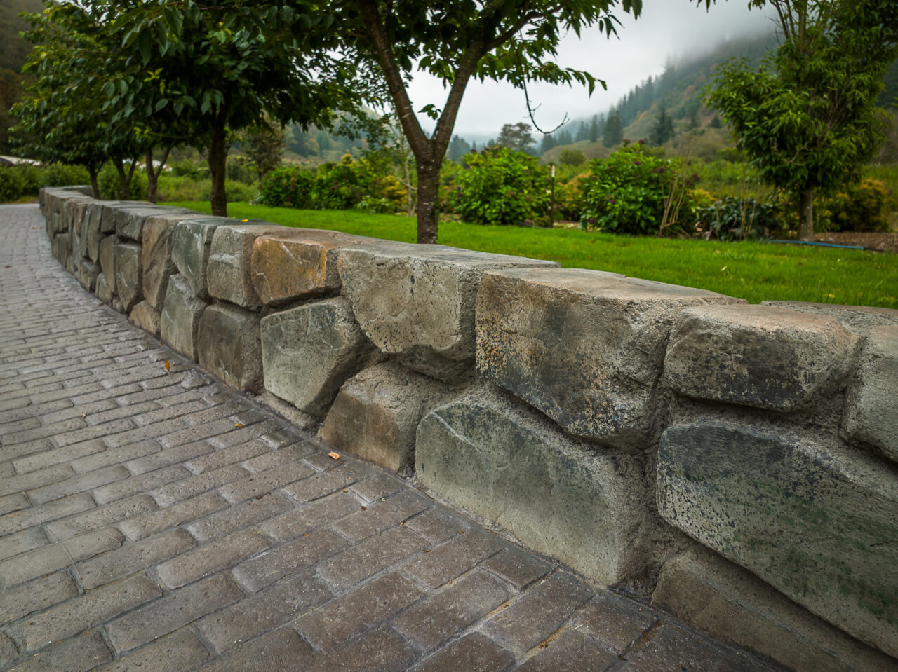Concrete Retaining Wall Tillamook, Oregon border walls